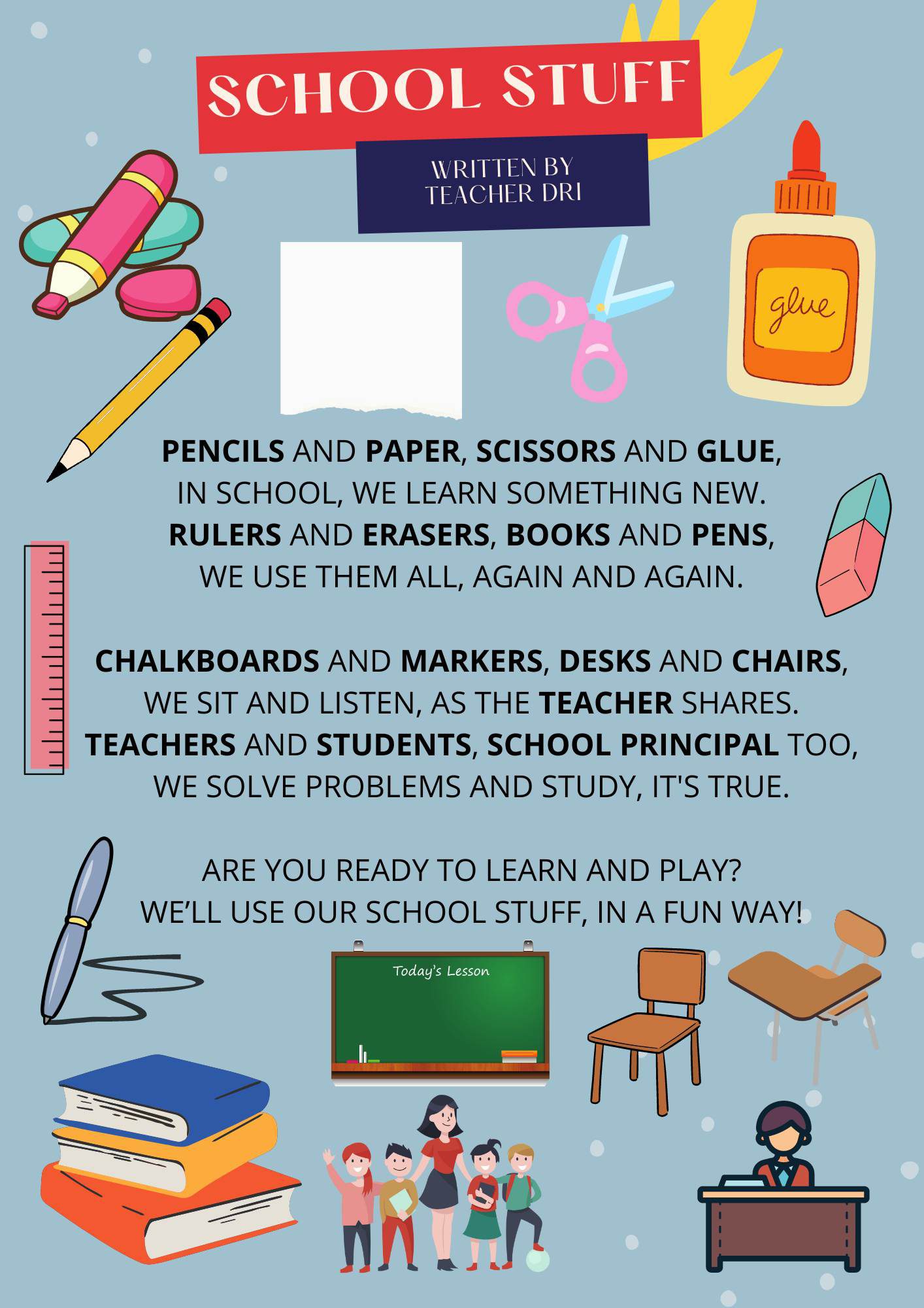 Língua Inglesa – My classroom and school objects (Minha sala de aula e ...