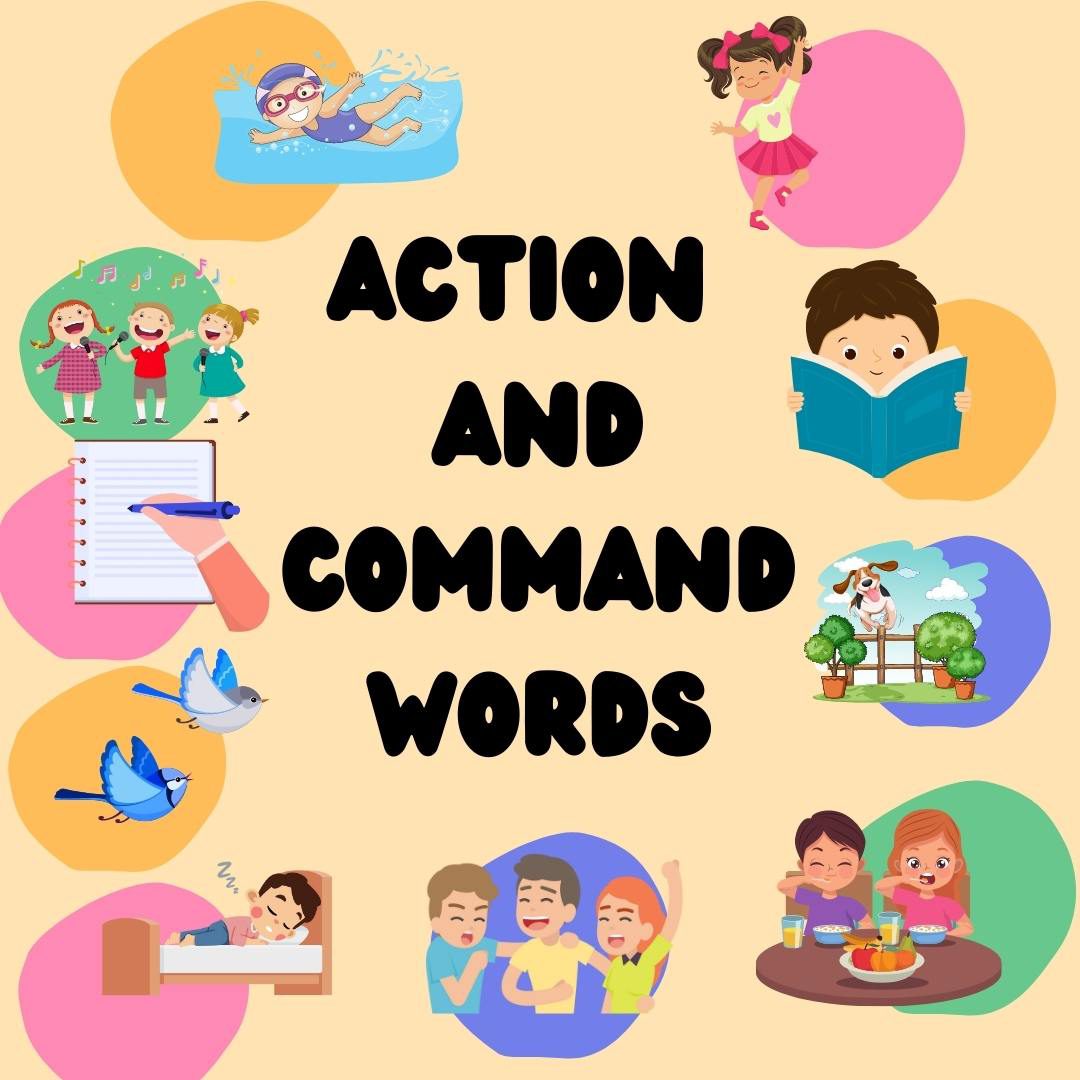 Língua Inglesa – Action and command words (Palavras de Ação e comando ...