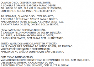 CIÊNCIAS DA NATUREZA – MOVIMENTOS APARENTES DO SOL – Conexão Escola SME