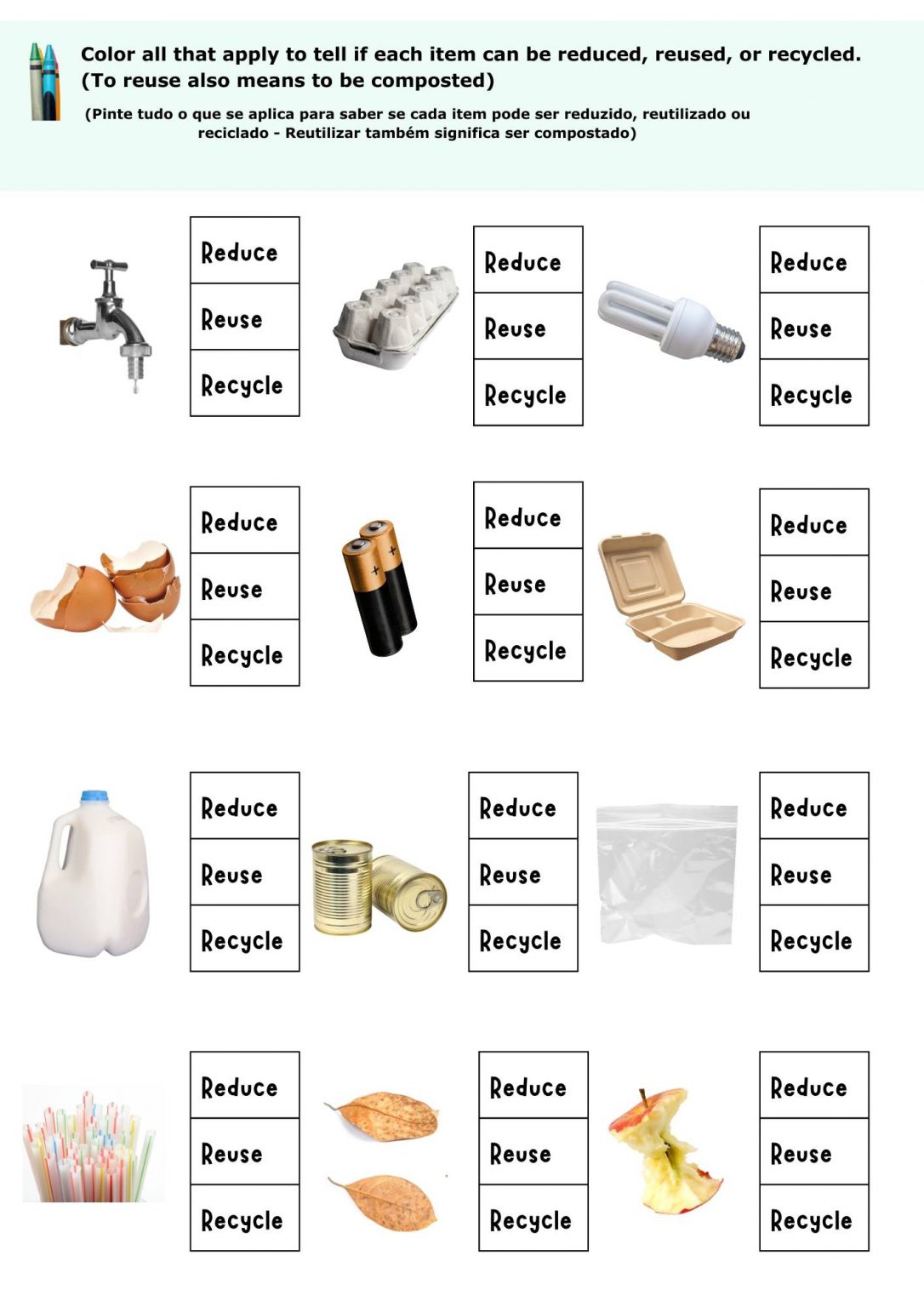 Língua Inglesa – The 3 R’s – Reduce, Reuse and Recycle – Conexão Escola SME