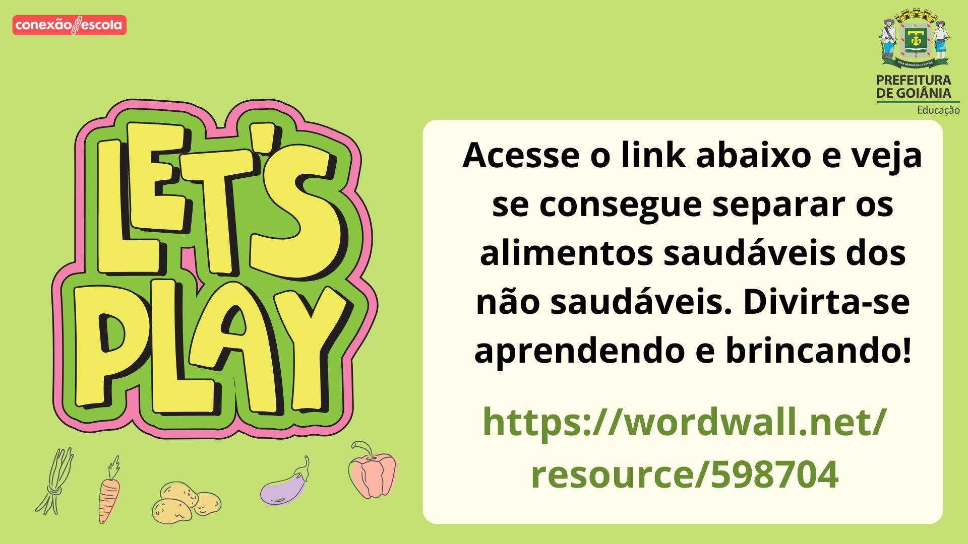 Língua Inglesa – Discovering types of food – Conexão Escola SME